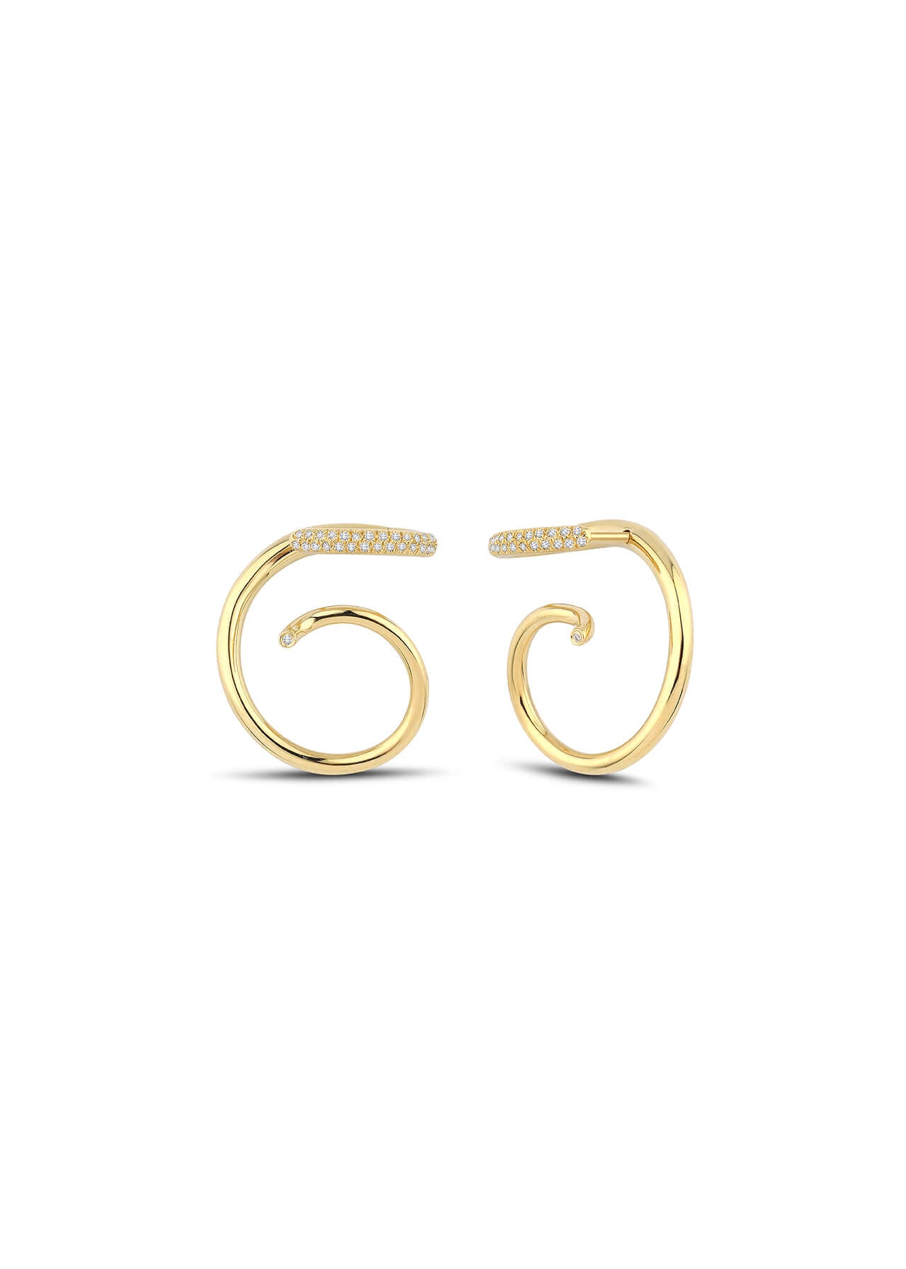 Coil Earrings 18K Gold & Diamond – Kloto