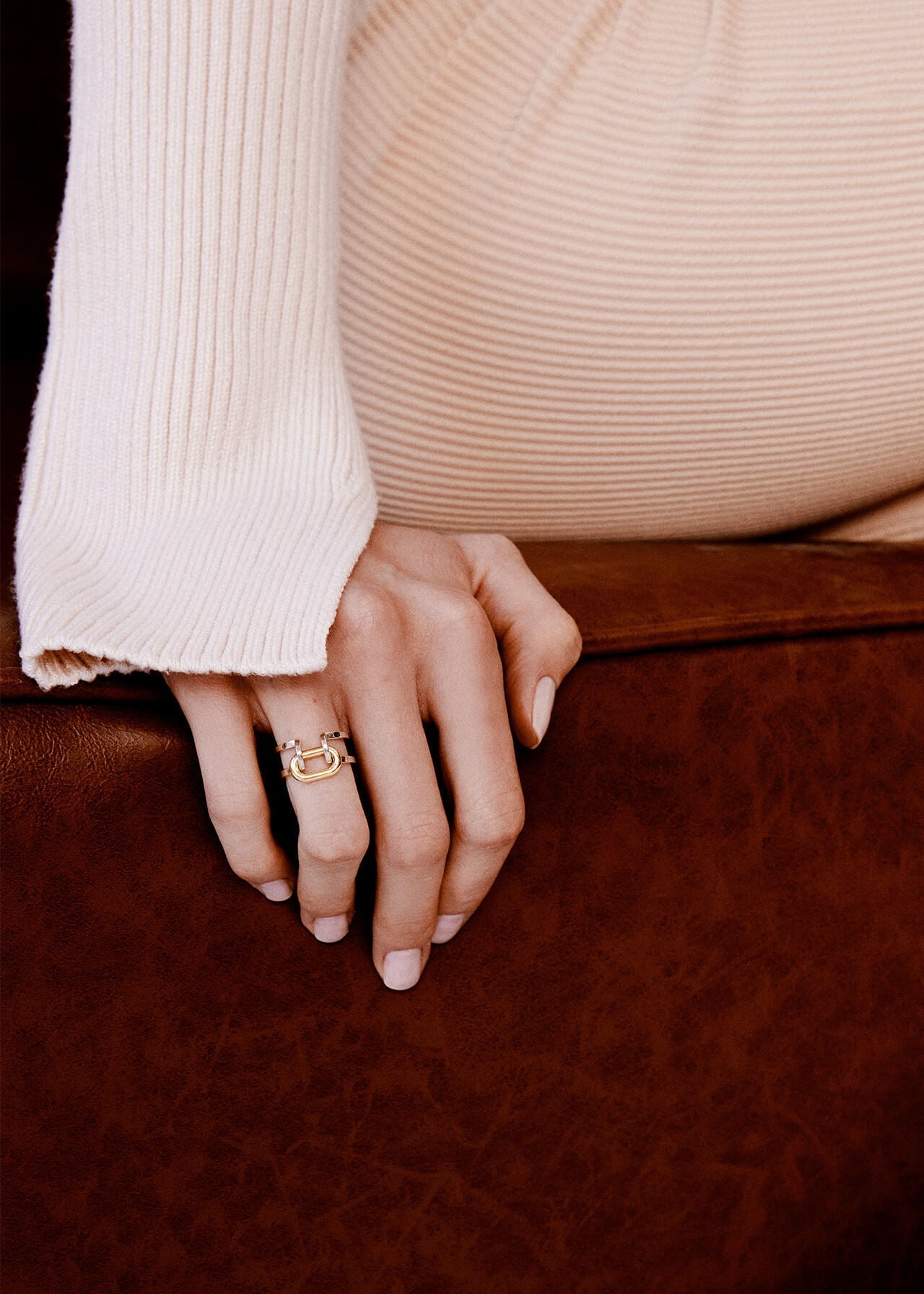 Bolt Ring Silver & 18K Gold – Kloto